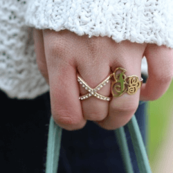 Monogram Script Ring