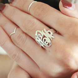 Monogram Script Ring