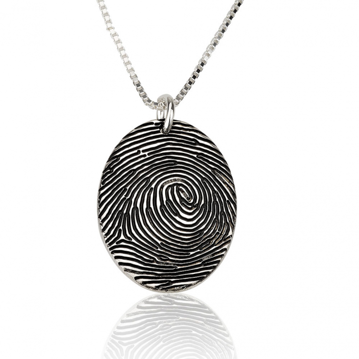 Oval Fingerprint Necklace