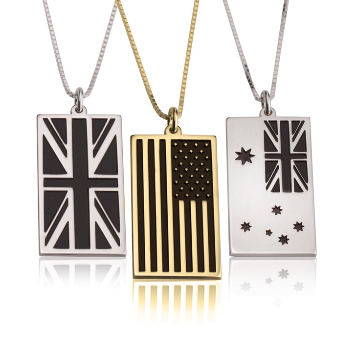 American Flag Necklace