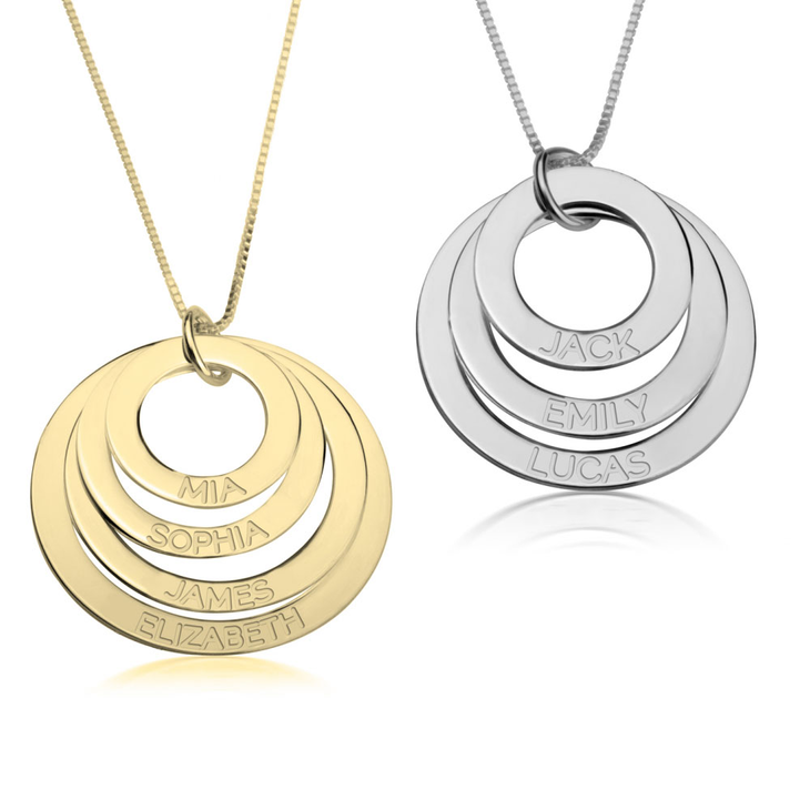 Engraved Necklace for Mom - Personalized Necklace for Mother