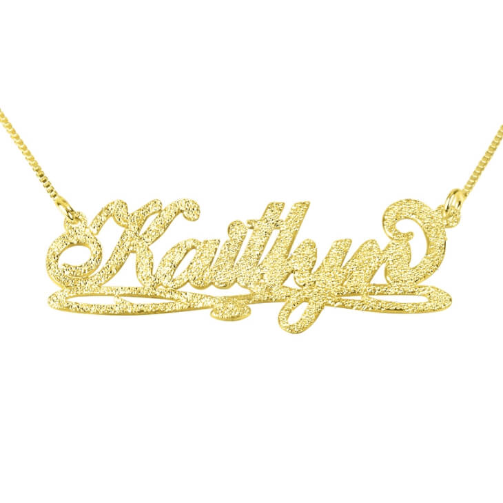 Sparkling 14k Gold Bianca Line Name Necklace - Shop Now!