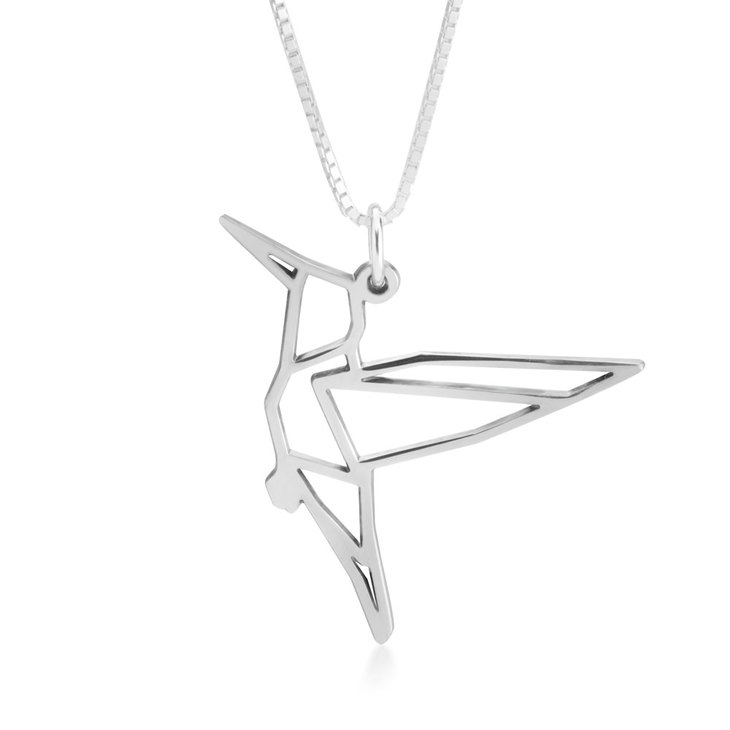 Collier Colibri Origami